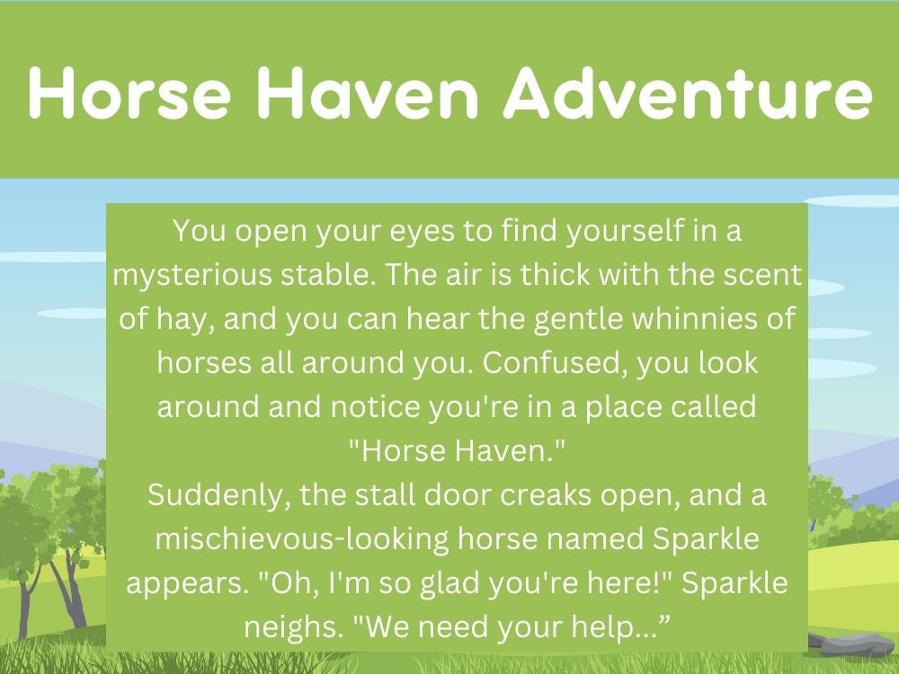 Escape Room for Kids - Horse Haven Adventure - Ages 7-12 - Etsy