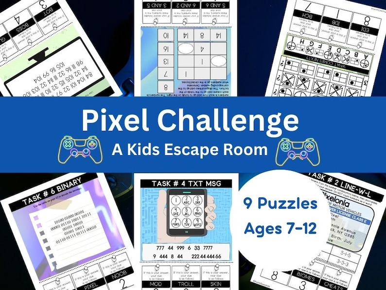 Escape Room for Kids - Pixel Challenge - Gaming Escape Room - Ages 7-12 ...