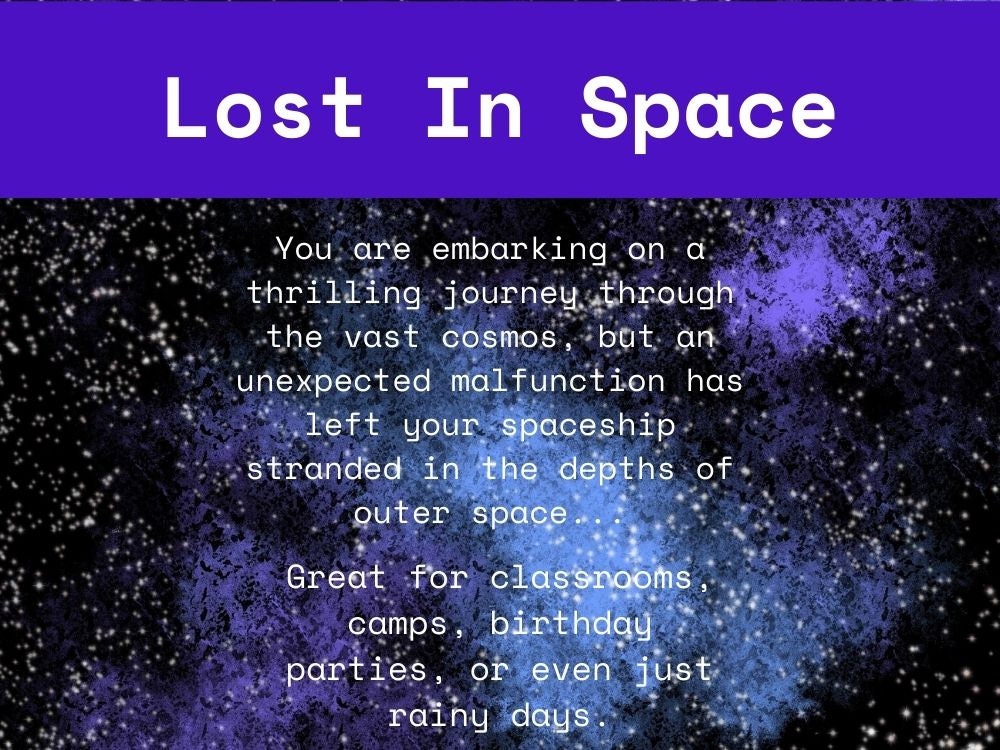 Lost in Space Escape Room: 9 Puzzle Challenges (ages 7-12) (PDF ...