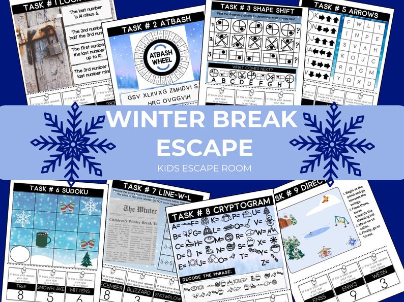 Escape Room for Kids - Winter Break Escape - Ages 7-12 - Etsy