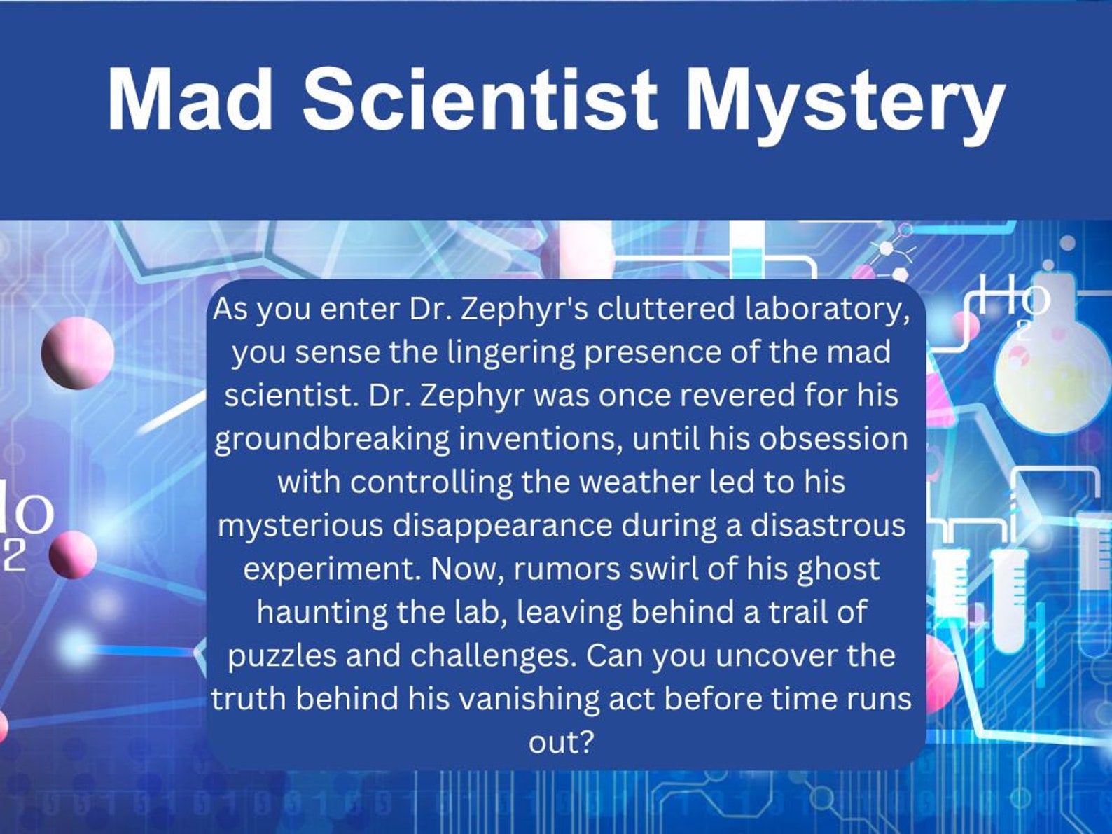Escape Room for Kids - Mad Scientist Mystery - Printable Escape Room ...