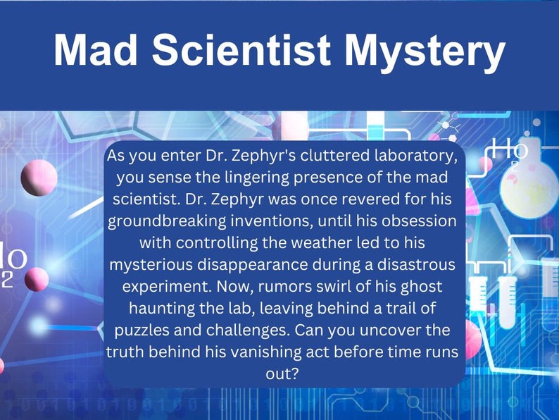 Escape Room for Kids - Mad Scientist Mystery - Printable Escape Room ...