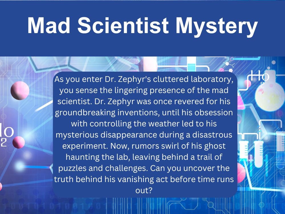Escape Room for Kids - Mad Scientist Mystery - Printable Escape Room ...