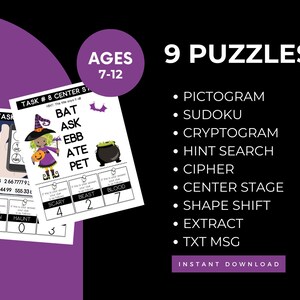 Witch Quest Escape Room for Kids: Halloween Puzzle Game (PDF) - Etsy