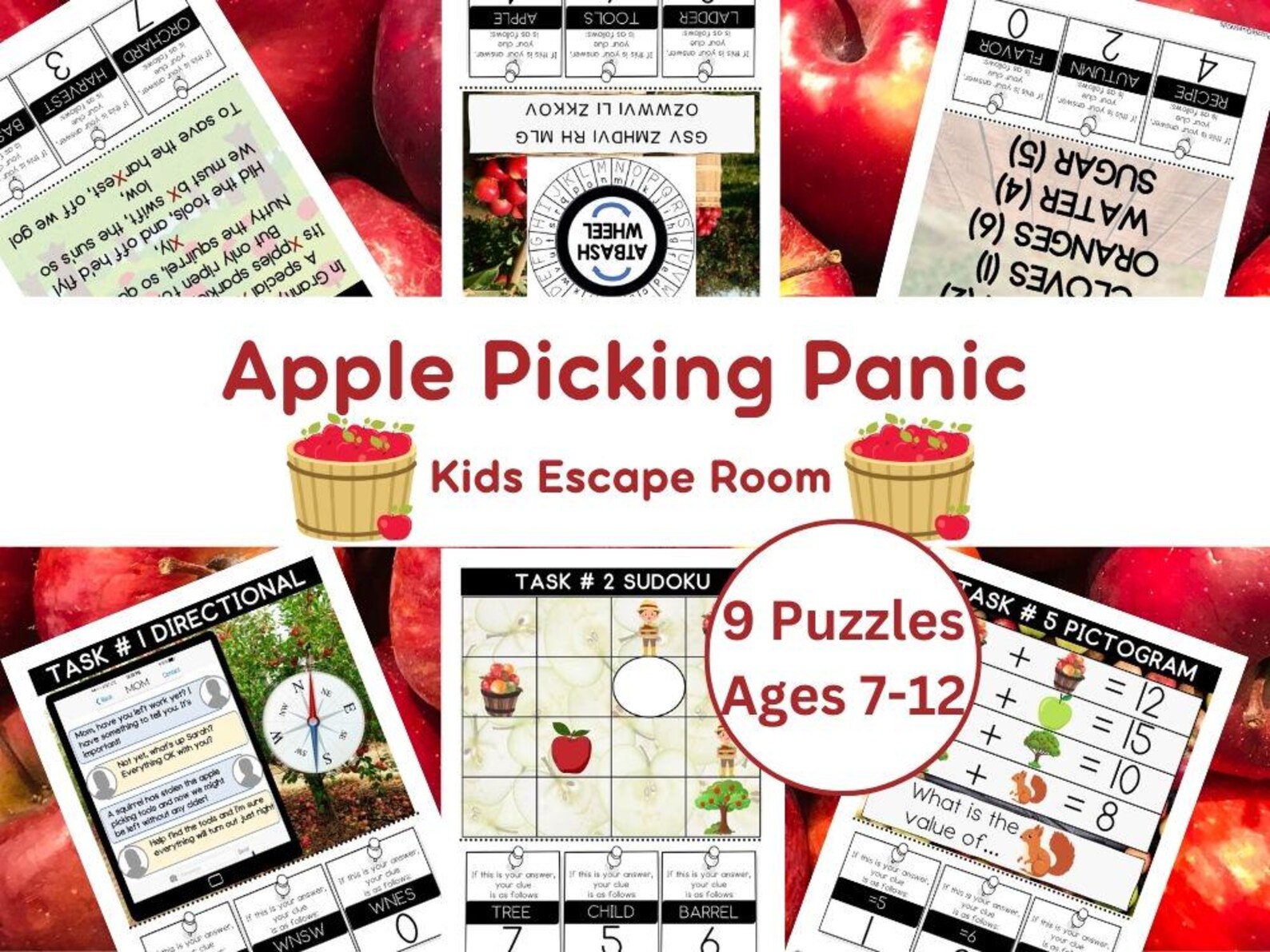 Escape Room for Kids - Apple Picking Panic - Fall Escape Room - Kids ...