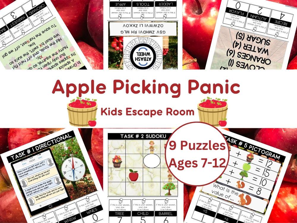 Escape Room for Kids - Apple Picking Panic - Fall Escape Room - Kids ...