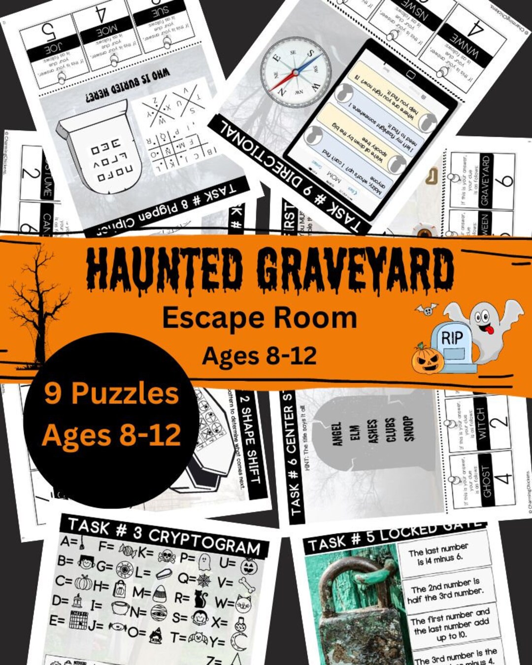 Haunted Graveyard Escape Room for Kids: Halloween Printable Activity - Etsy