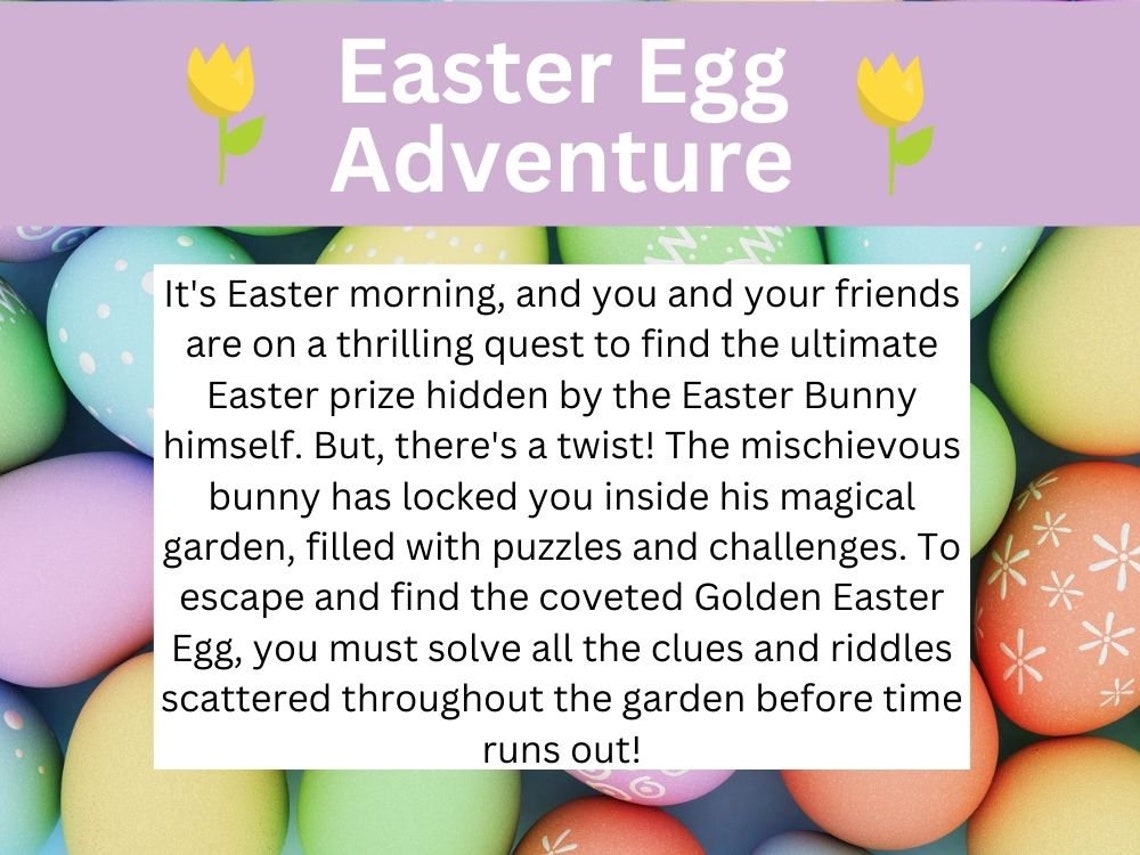 Escape Room for Kids - Easter Egg Adventure - Easter Escape Room - Kids ...