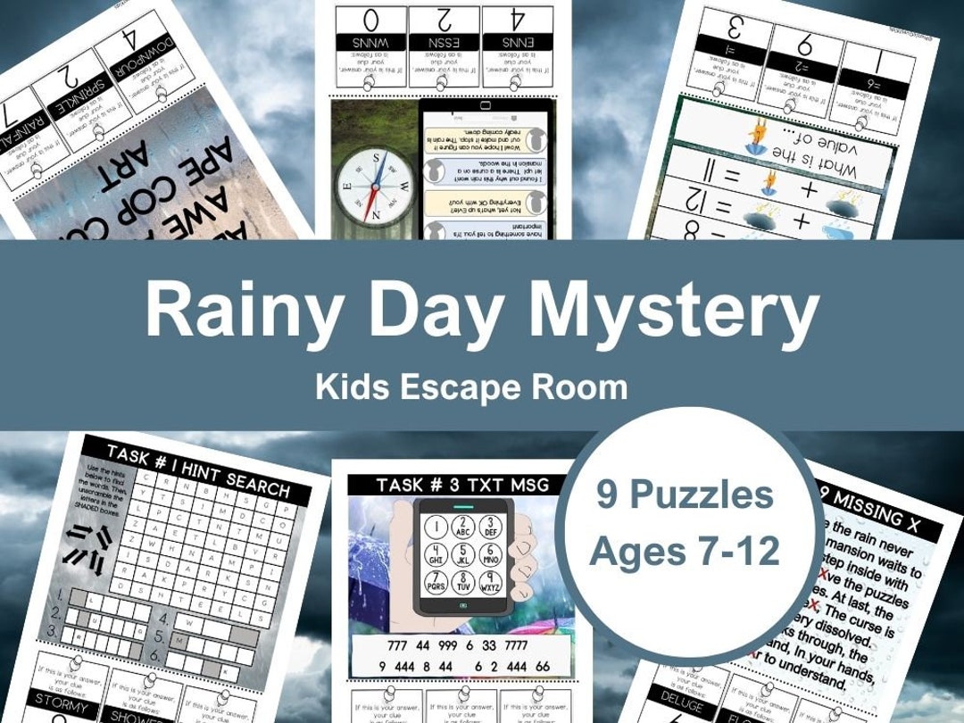 Escape Room for Kids - Rainy Day Mystery - Kids Escape Room - Escape ...