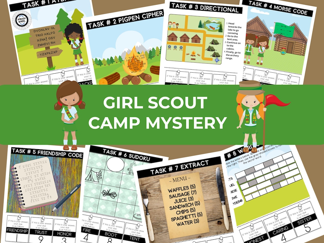 Girl Scout Escape Room for Kids - Girl Scout Camp Mystery - Etsy