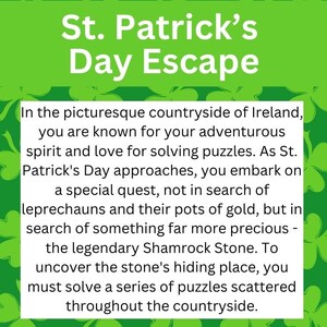 Escape Room for Kids - Shamrock Adventure - St. Patrick's Day Escape ...