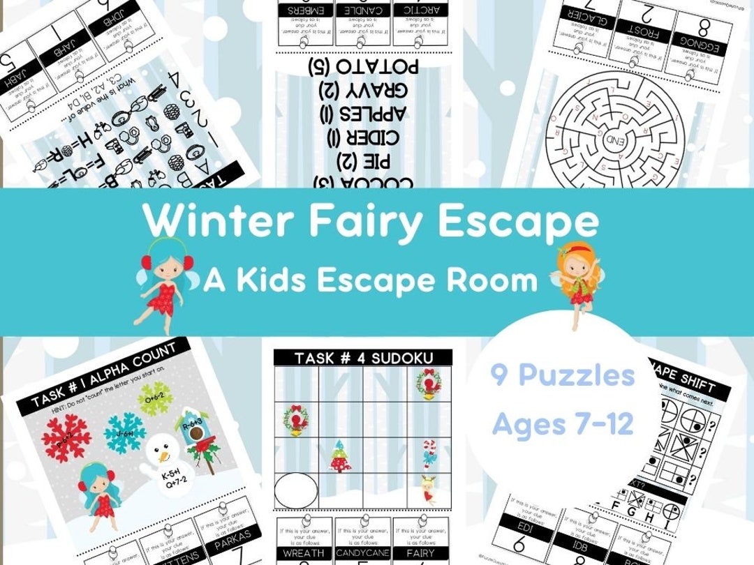 Escape Room for Kids Winter Fairy Escape Ages 7-12 - Etsy