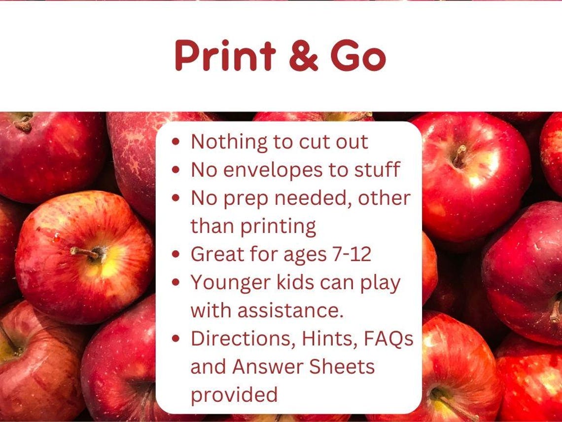 Escape Room for Kids - Apple Picking Panic - Fall Escape Room - Kids ...