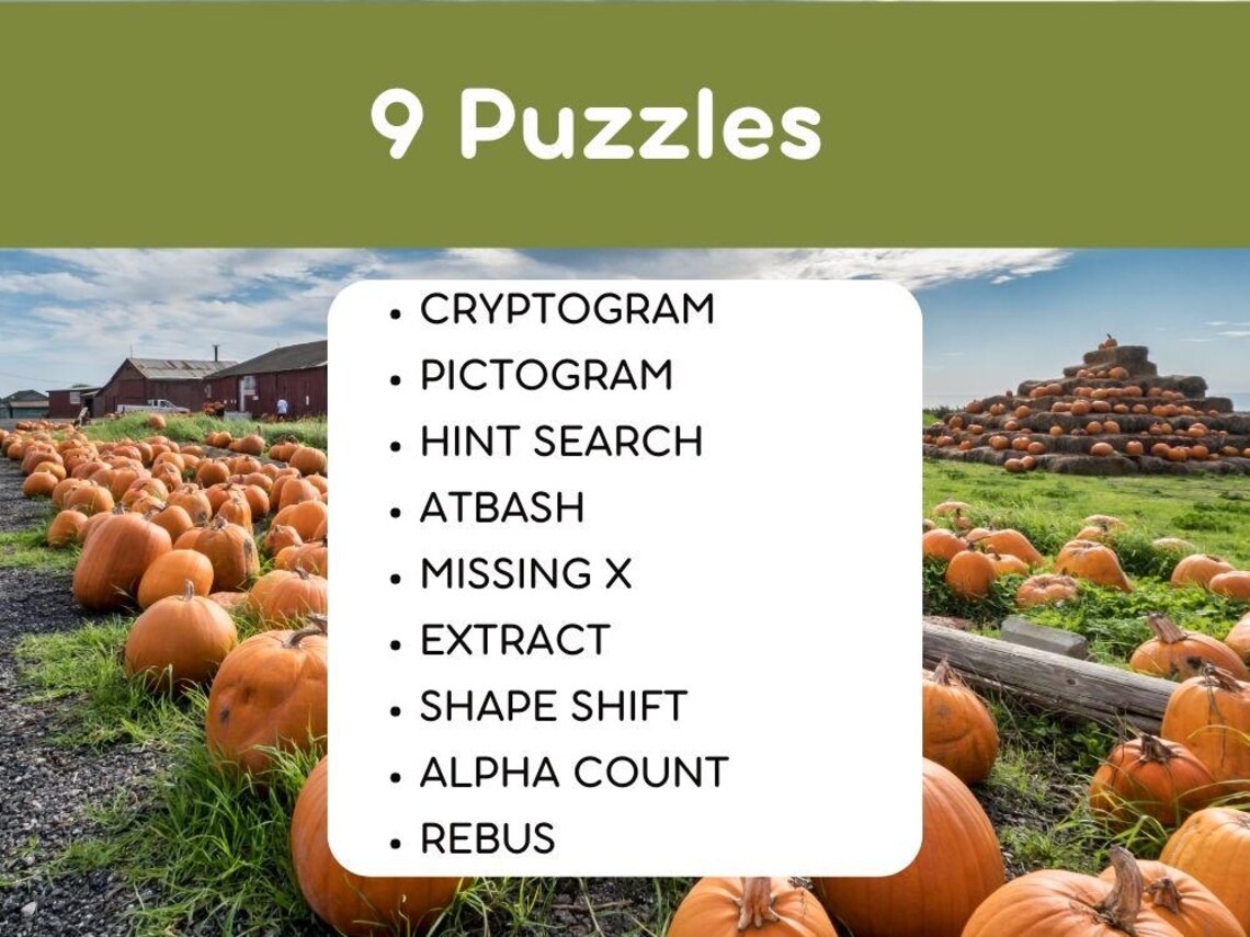 Escape Room for Kids - Pumpkin Patch Puzzle - Kids Escape Room ...