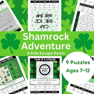 Escape Room for Kids - Shamrock Adventure - St. Patrick's Day Escape ...
