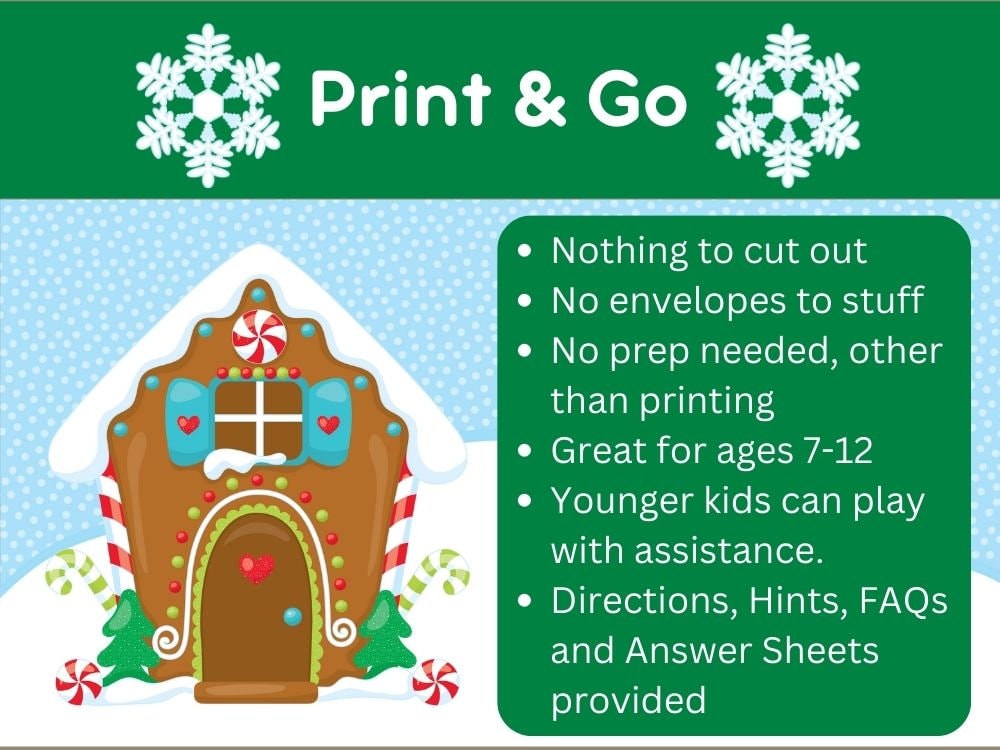 Escape Room for Kids - Gingerbread Escape - Ages 7-12 - Etsy