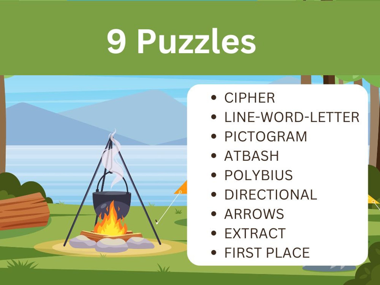 Camping Escape Room for Kids: Escape From Camp - Ages 7-12 (printable ...