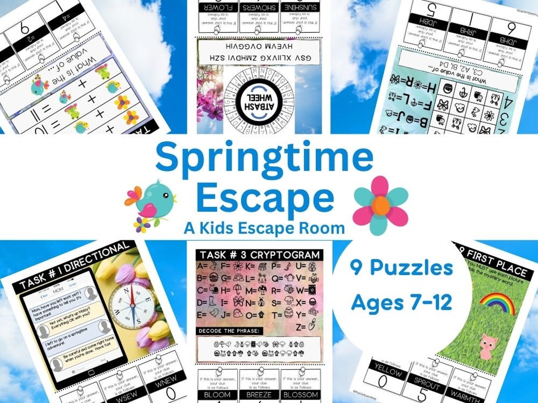 Escape Room for Kids - Springtime Escape - Kids Escape Room - Spring ...