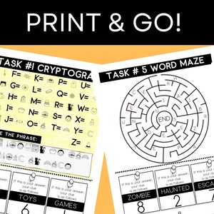 Escape Room for Kids - Haunted Manor - Halloween - Printable Party Game ...