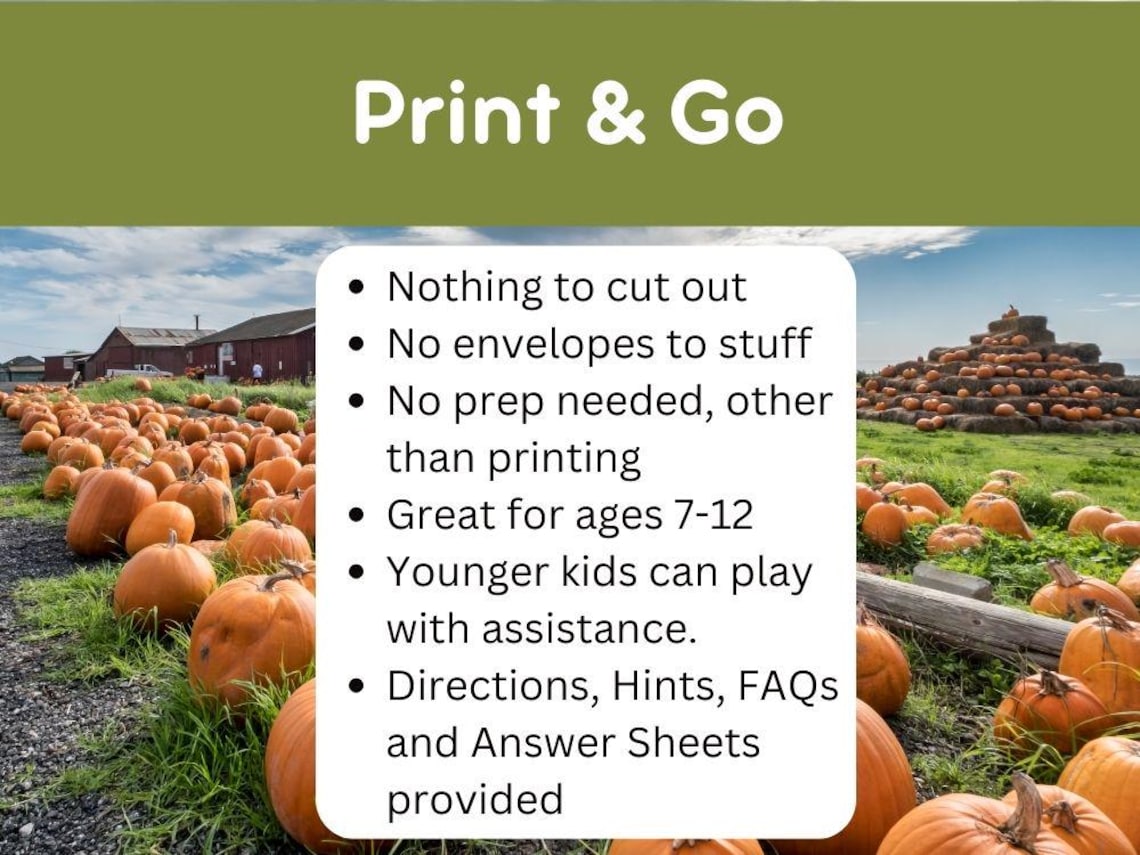 Escape Room for Kids - Pumpkin Patch Puzzle - Kids Escape Room ...