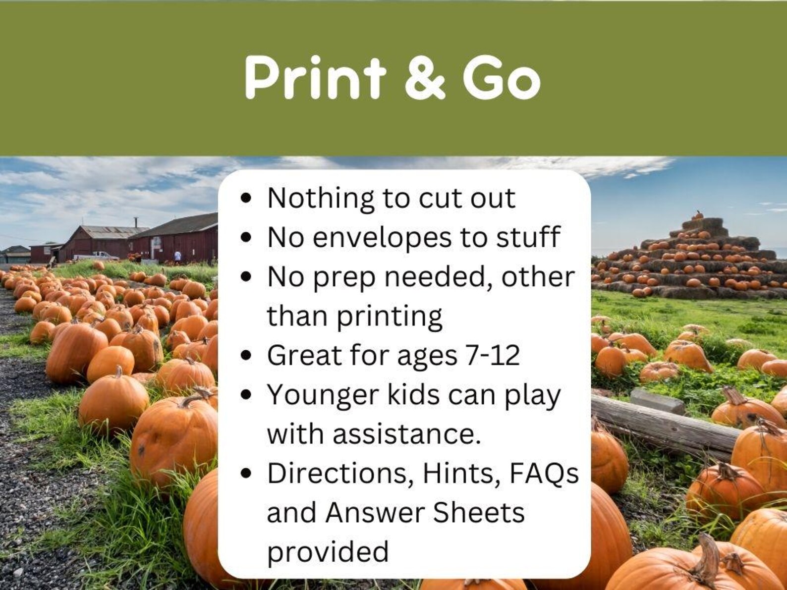 Escape Room for Kids - Pumpkin Patch Puzzle - Kids Escape Room ...