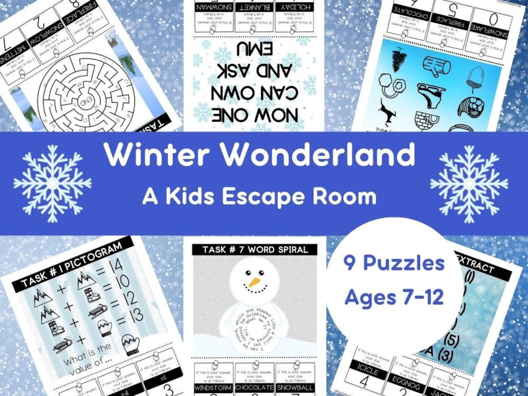 Kids Escape Room - Winter Escape Room - Etsy