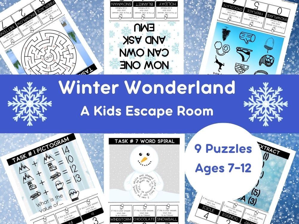 Kids Escape Room - Winter Escape Room - Etsy