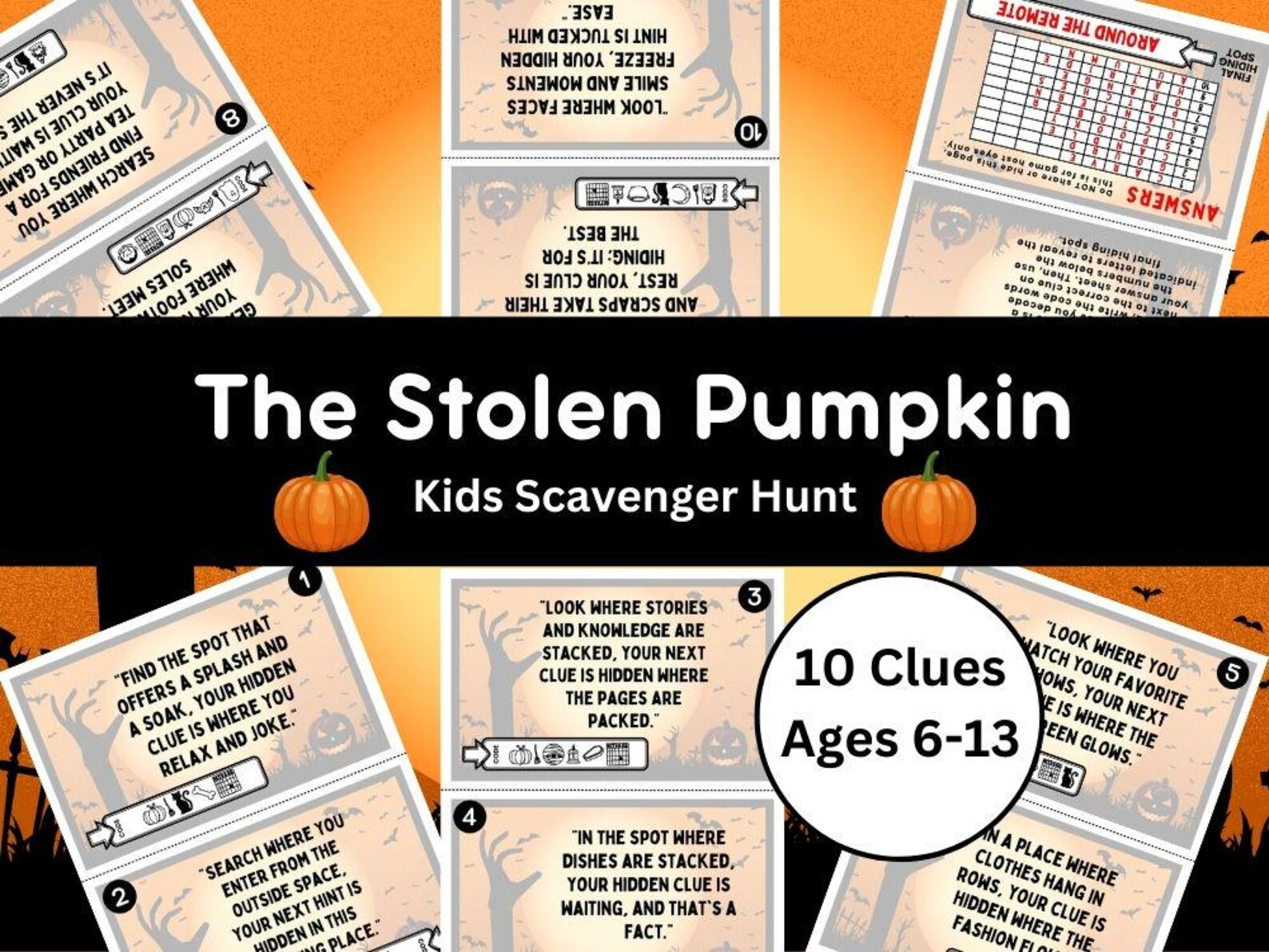 Kids Scavenger Hunt - the Stoeln Pumpkin Scavenger Hunt - Halloween ...