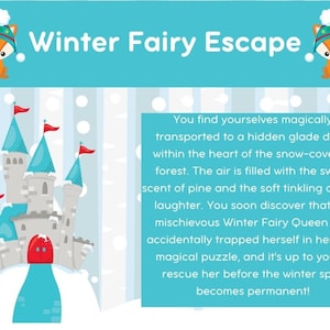 Escape Room for Kids - Winter Fairy Escape - Ages 7-12 - Etsy
