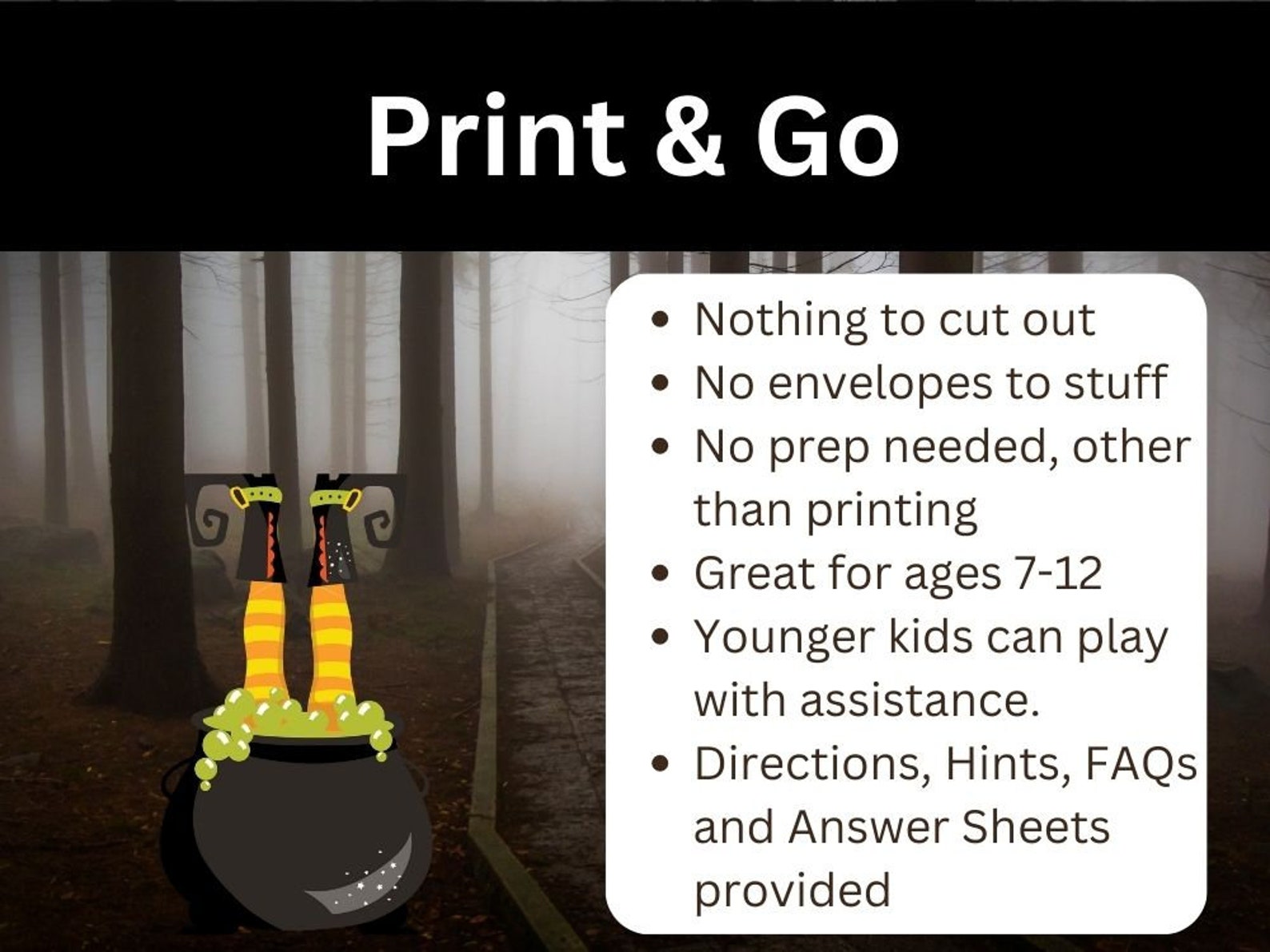 Escape Room for Kids Witch Quest Halloween Escape Room - Etsy