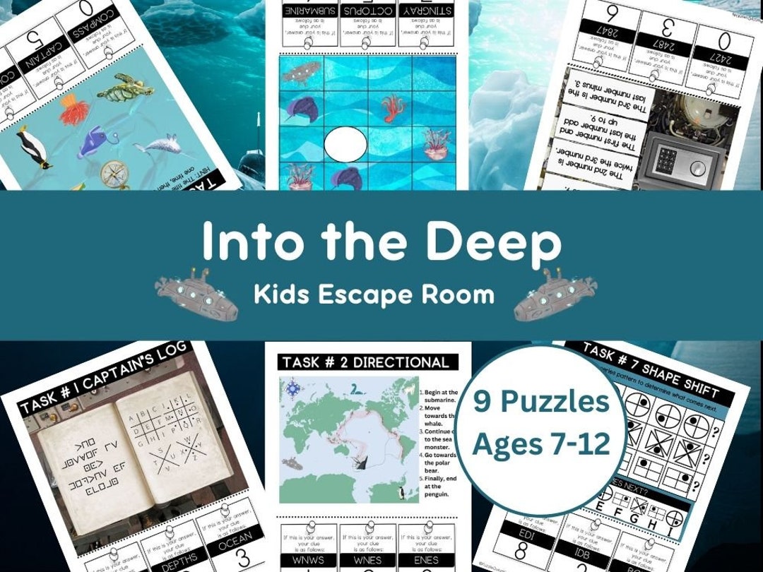 Escape Room for Kids - Into the Deep - Kids Escape Room - Submarine ...