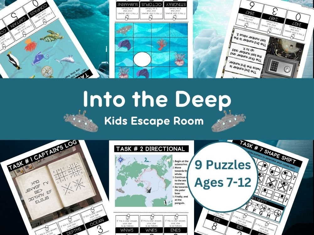Escape Room for Kids - Into the Deep - Kids Escape Room - Submarine ...
