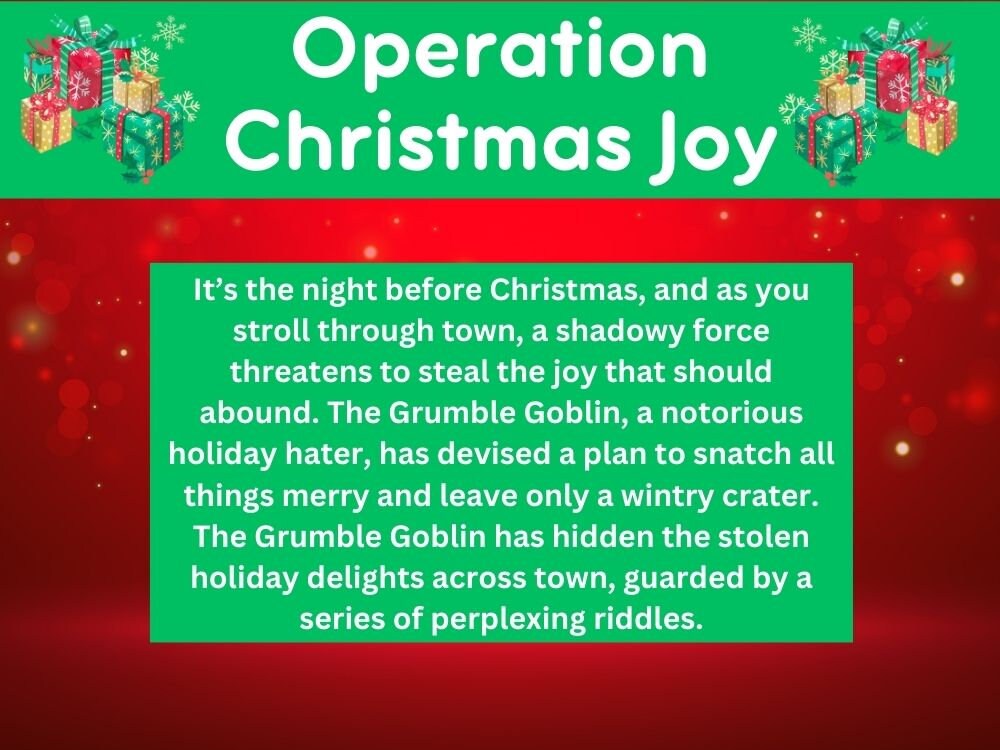 Christmas Scavenger Hunt - Operation Christmas Joy - Kids Ages 6-13 - Etsy