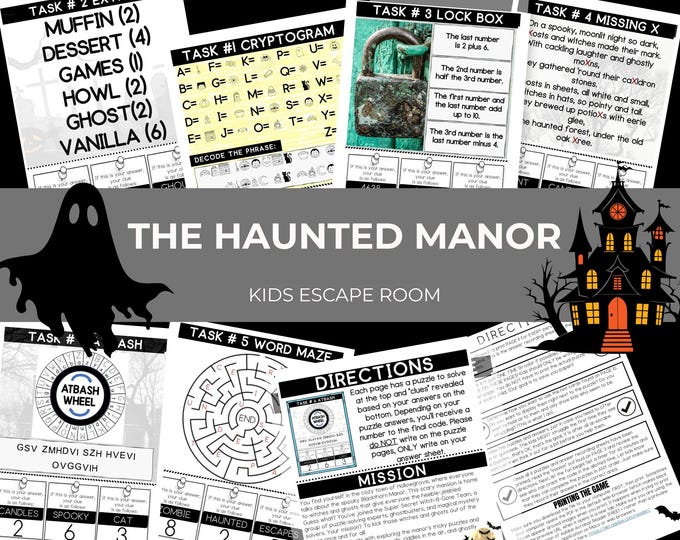 Halloween Escape Room for Kids, Printable Party Game, Witches Brew ...