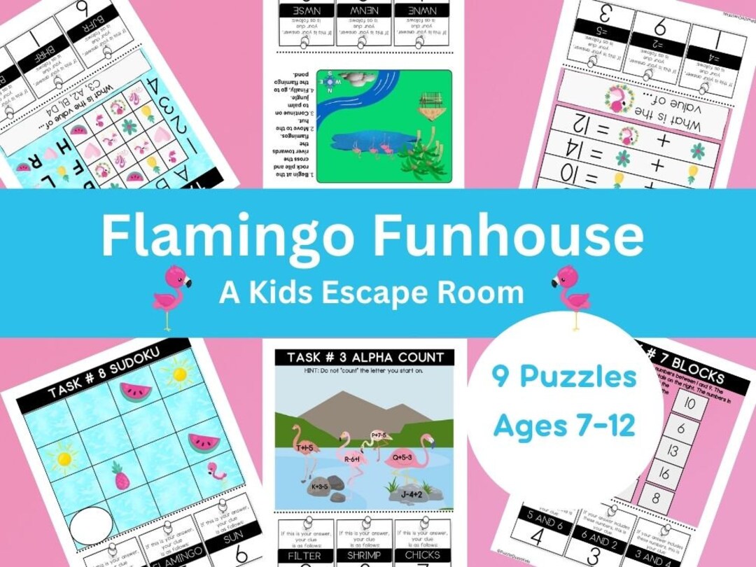 Escape Room for Kids - Flamingo Funhouse - Flamingo Escape Room - Ages ...