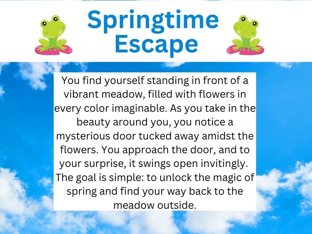 Escape Room for Kids - Springtime Escape - Kids Escape Room - Spring ...