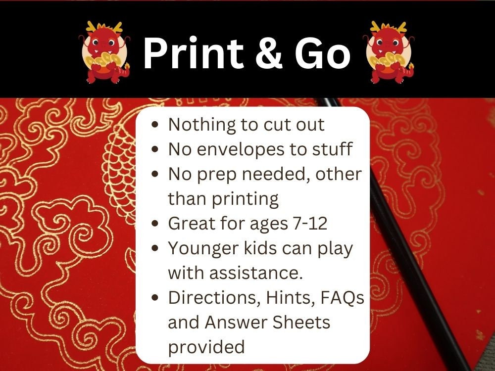 Escape Room for Kids - Lunar New Year Adventure - Chinese New Year ...