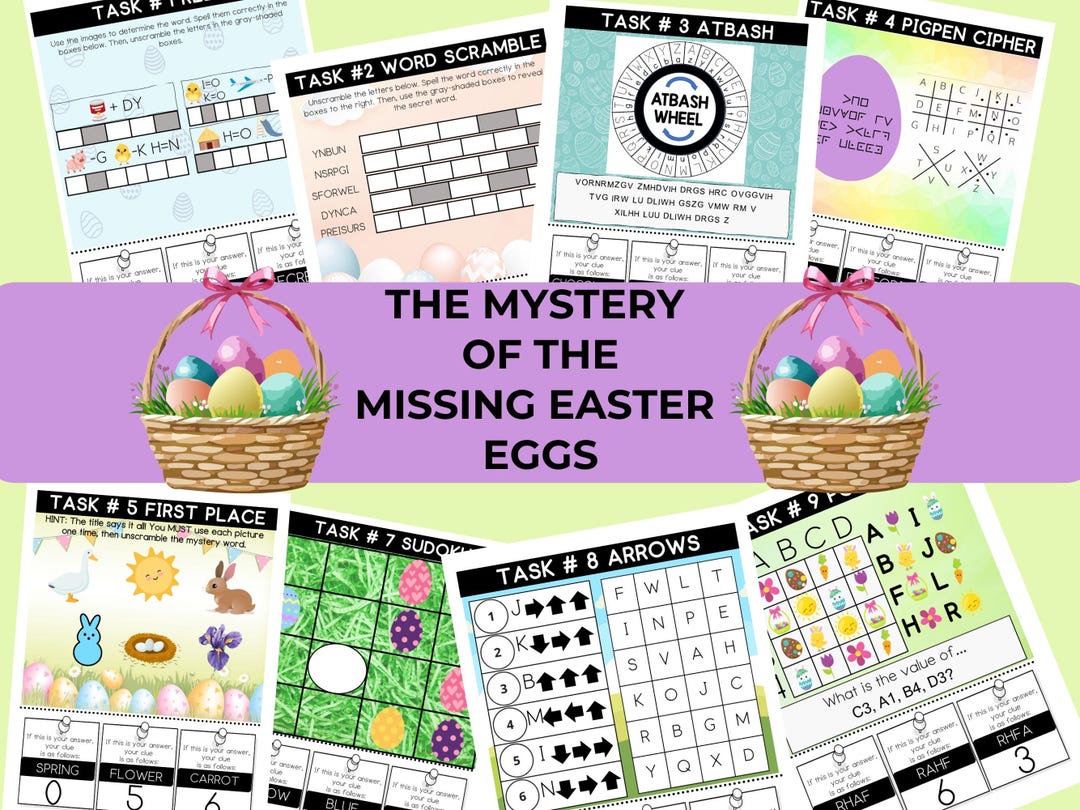 Easter Escape Room for Kids: Mystery of the Missing Easter Eggs ...