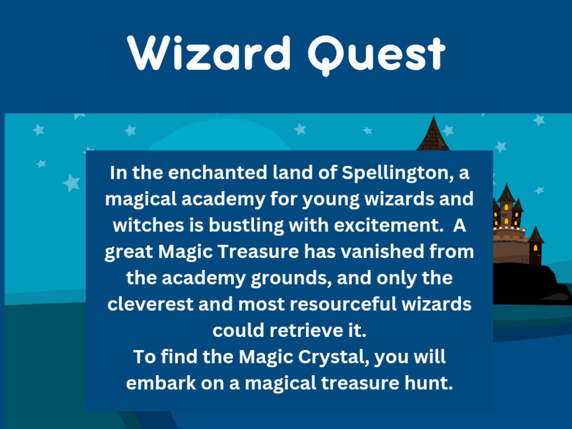 Kids Scavenger Hunt - Wizard Quest - Treasure Hunt - Ages 6-13 - Etsy