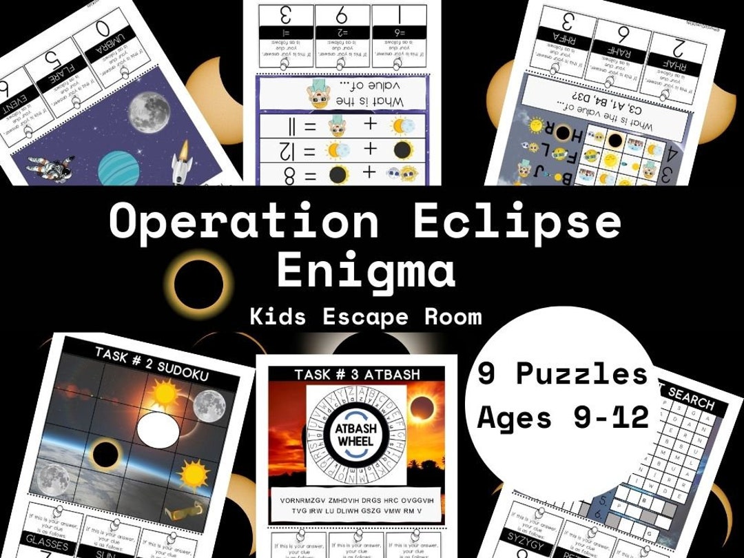 Kids Escape Room - Operation Eclipse Enigma - Escape Room for Kids ...