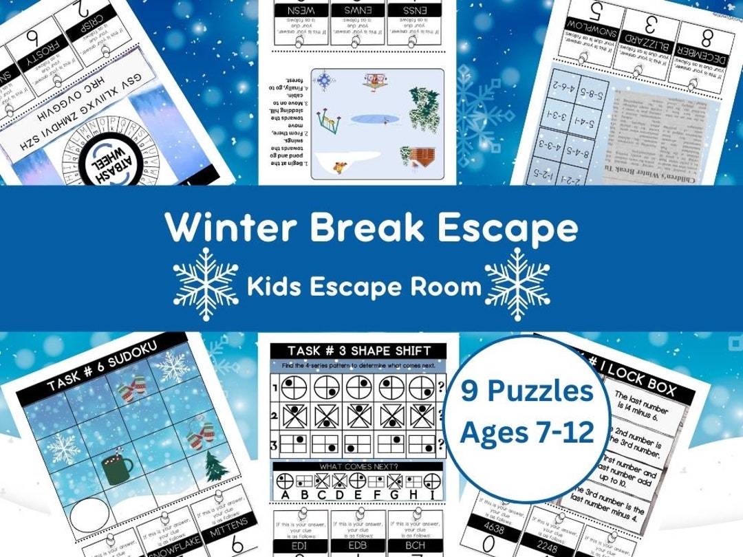 Escape Room for Kids - Winter Break Escape - Ages 7-12 - Etsy