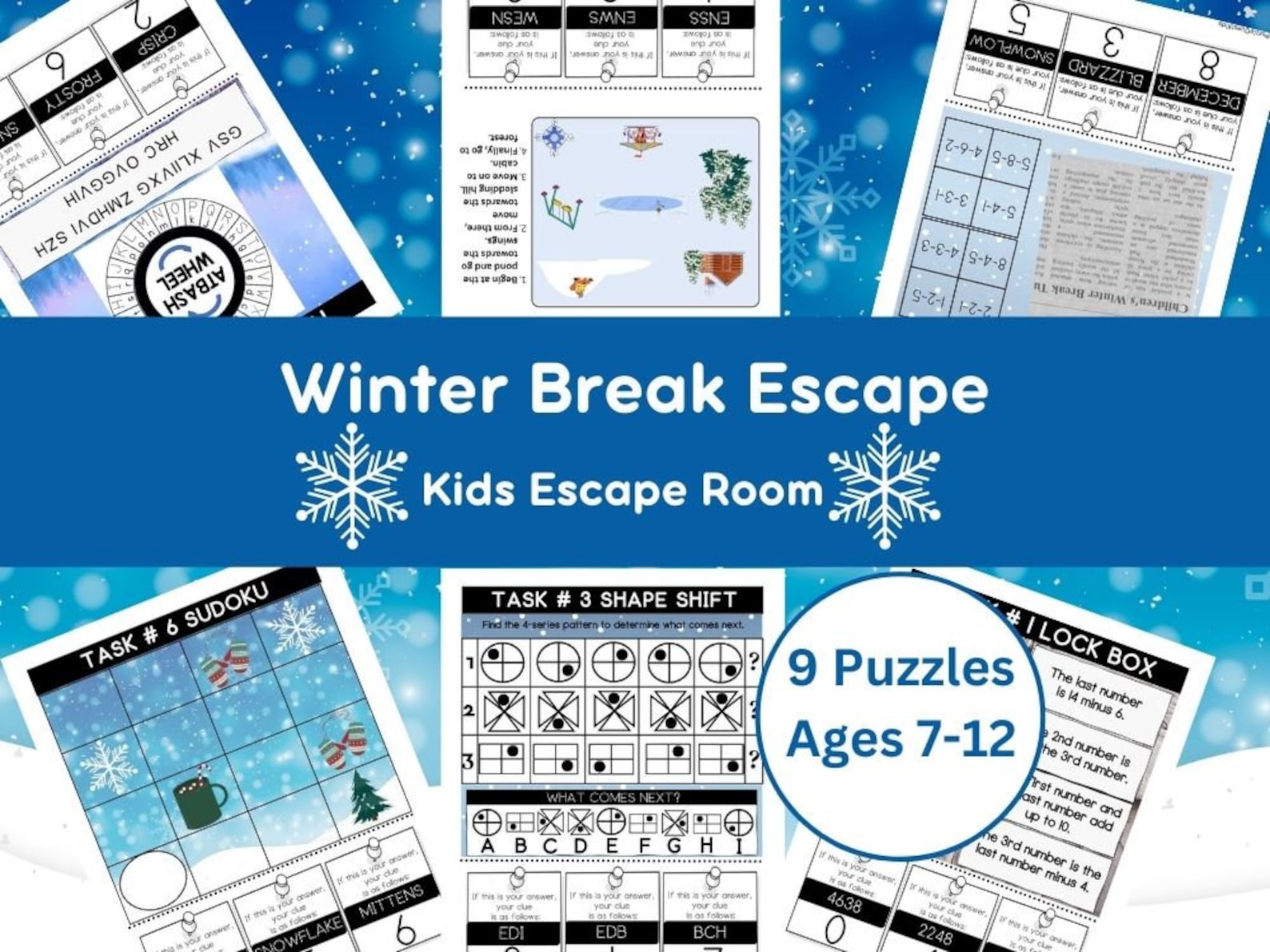 Escape Room for Kids - Winter Break Escape - Ages 7-12 - Etsy