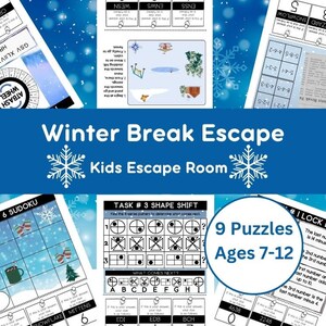 Escape Room for Kids - Winter Break Escape - Ages 7-12 - Etsy