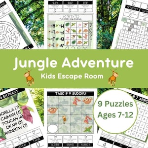 Escape Room for Kids - Jungle Adventure - Ages 7-12 - Etsy