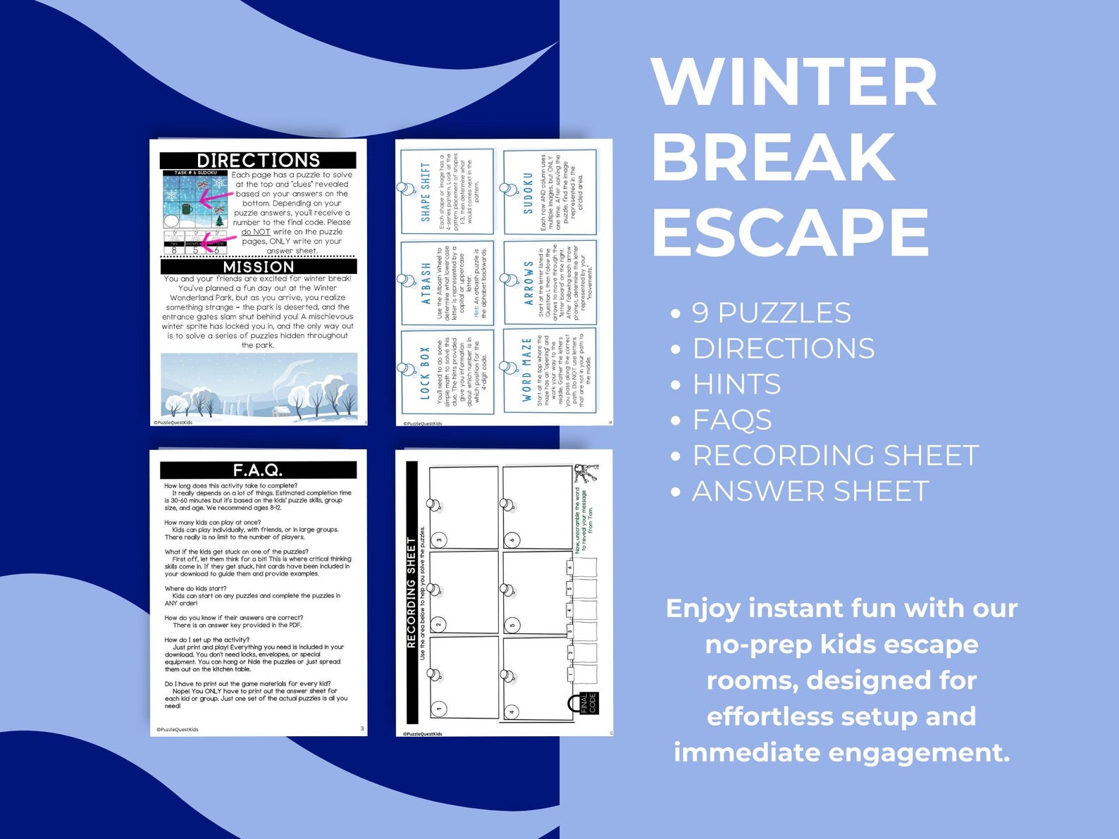 Escape Room for Kids - Winter Break Escape - Ages 7-12 - Etsy