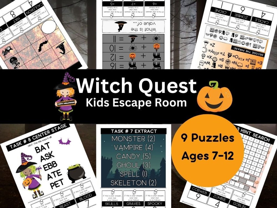 Escape Room for Kids - Witch Quest - Halloween Escape Room - Etsy