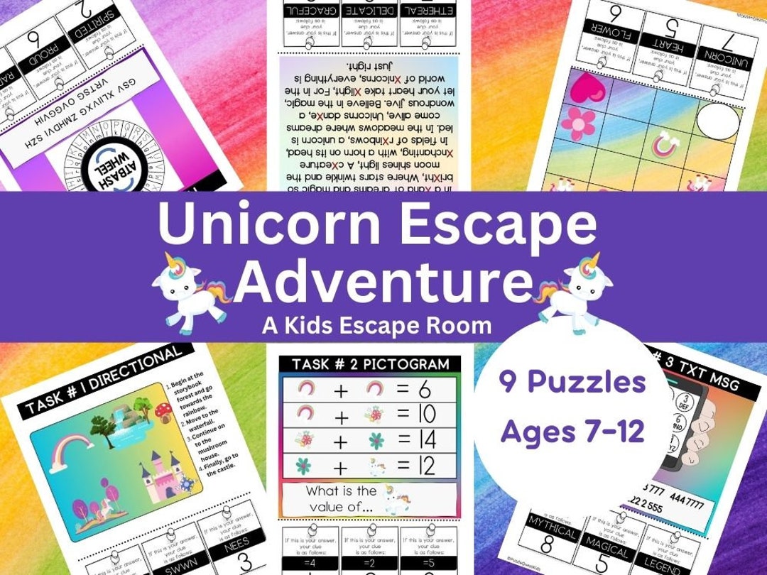 Escape Room for Kids - Unicorn Escape Adventure - Unicorn Escape Room ...