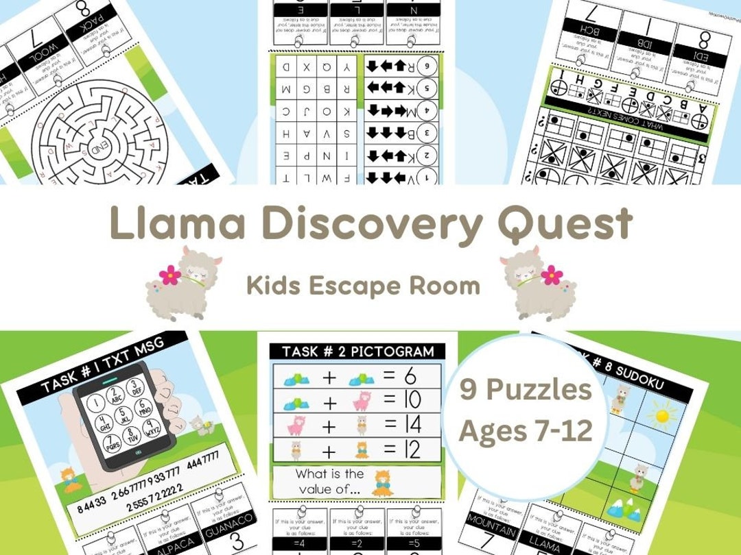 Escape Room for Kids - Llama Discovery Quest - Llama Escape Room ...