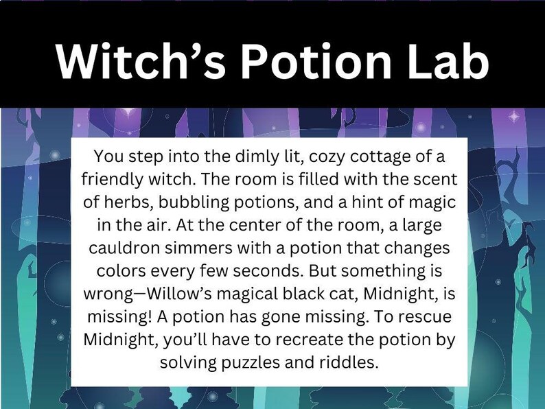 Escape Room for Kids - Witch's Potion Lab - Printable Escape Room ...