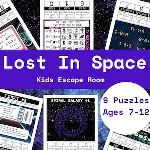 Lost in Space Escape Room: 9 Puzzle Challenges (ages 7-12) (PDF ...